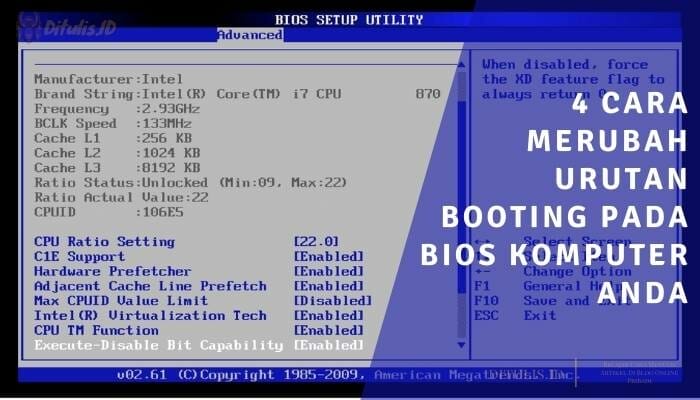4 Cara Merubah Urutan Booting Pada Bios Komputer Anda | Ditulis.ID